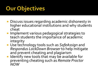 Dealing with Cheating and Plagiarism | PPTX