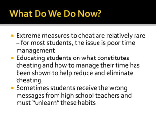 Dealing with Cheating and Plagiarism | PPTX