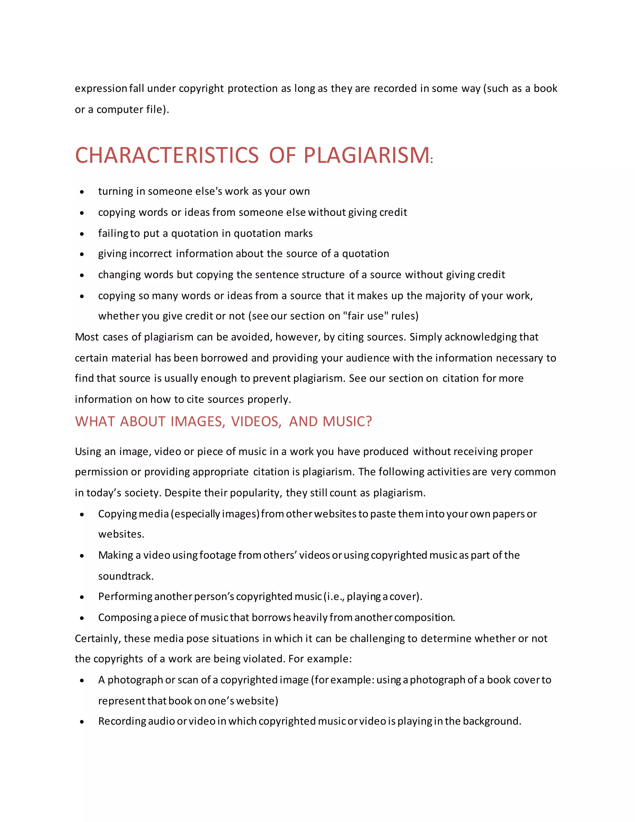 Plagiarism | DOCX