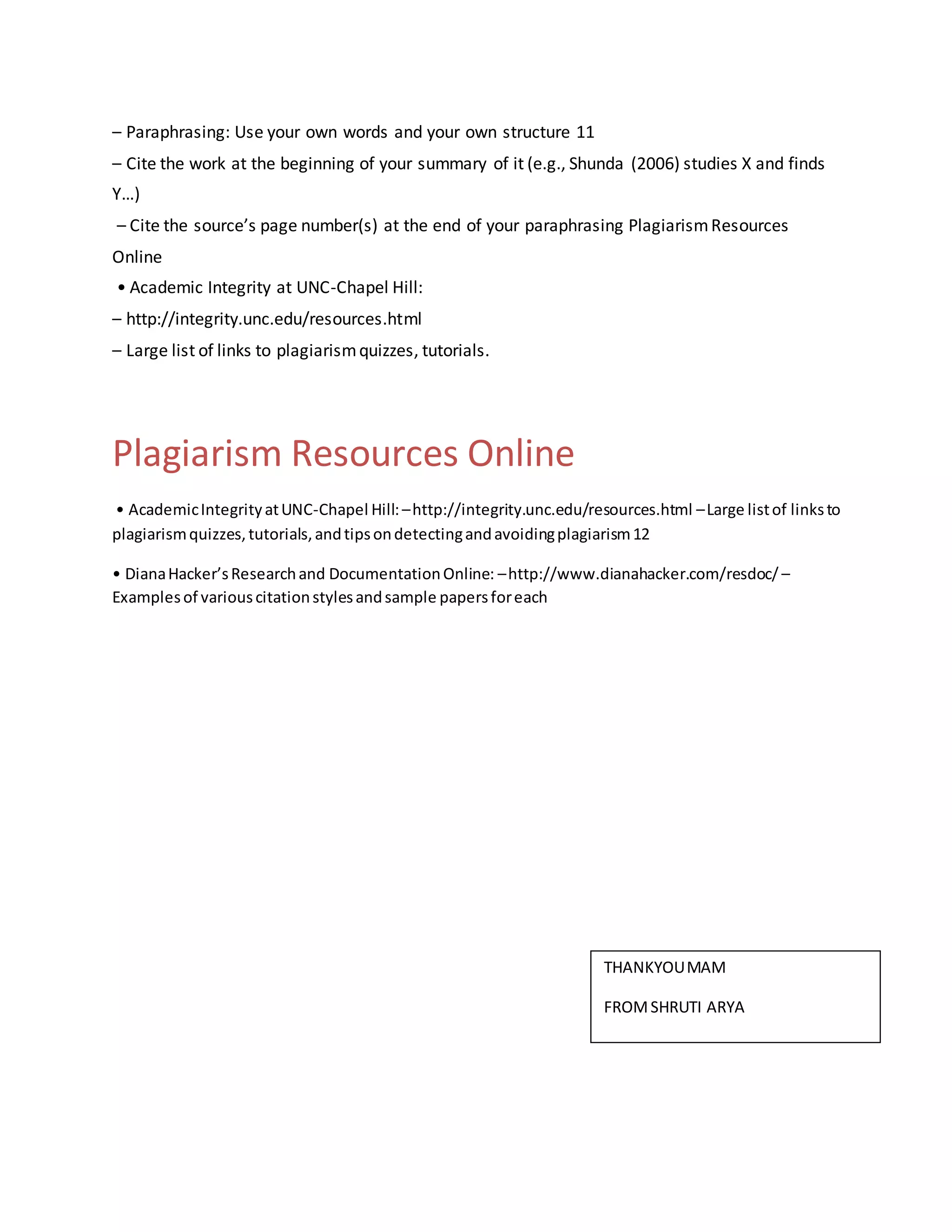 Plagiarism | DOCX