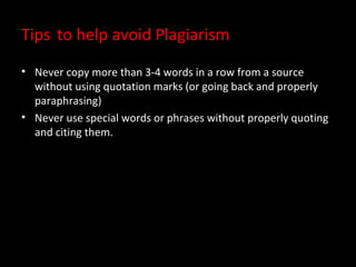 Plagiarism & How to Avoid it | PPT
