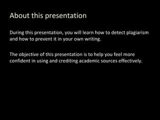 Plagiarism & How to Avoid it | PPT