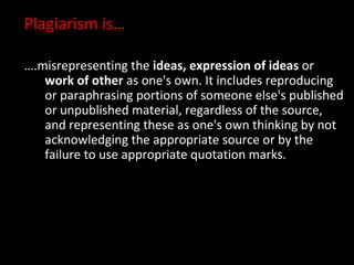 Plagiarism & How to Avoid it | PPT