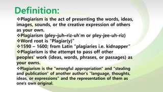 Plagiarism | PPTX