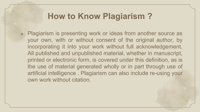 Plagiarism; How to Know and How to Avoid it? In Research Methodology ...