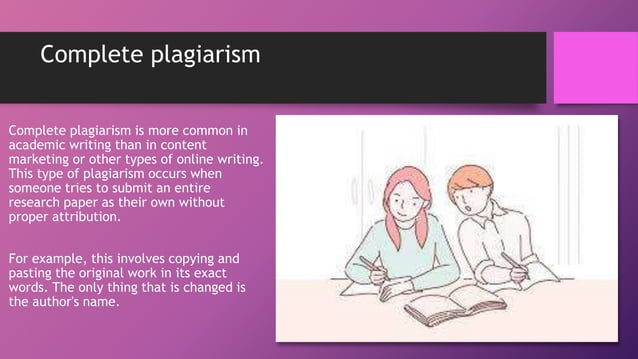 PLAGIARISM is the fraudulent representation of another person's ...