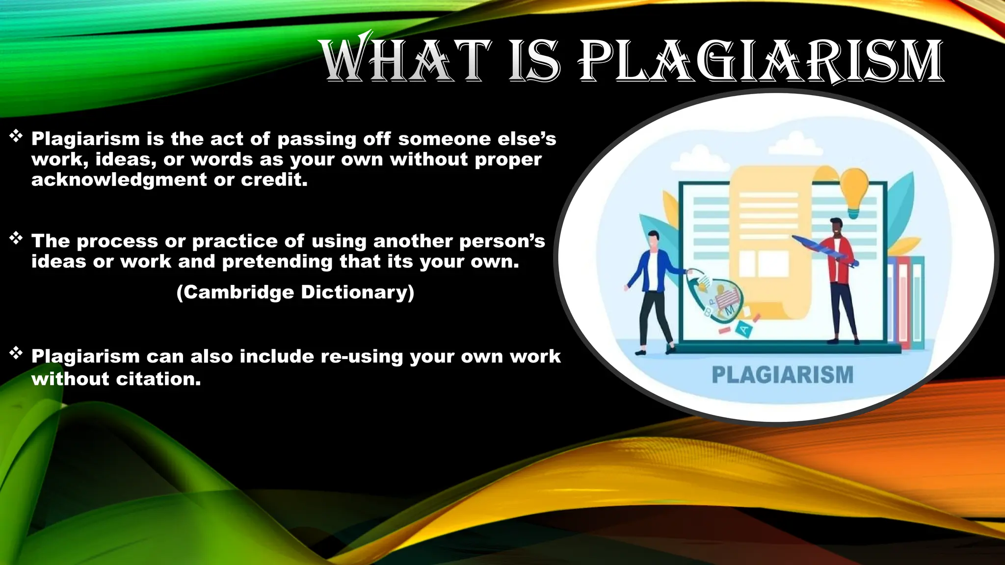Plagiarism and self plagiarism and how to avoid that | PPTX