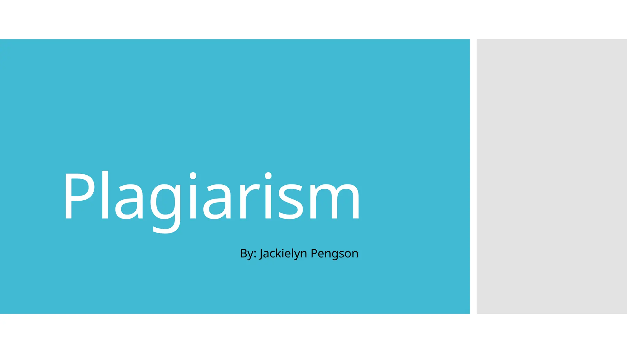 Plagiarism presentation for College Students | PPT