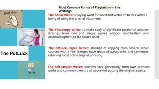 Plagiarism presentation for College Students | PPTX