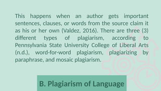 PLAGIARISM Practical Research 1 for Grade 11 | PPTX