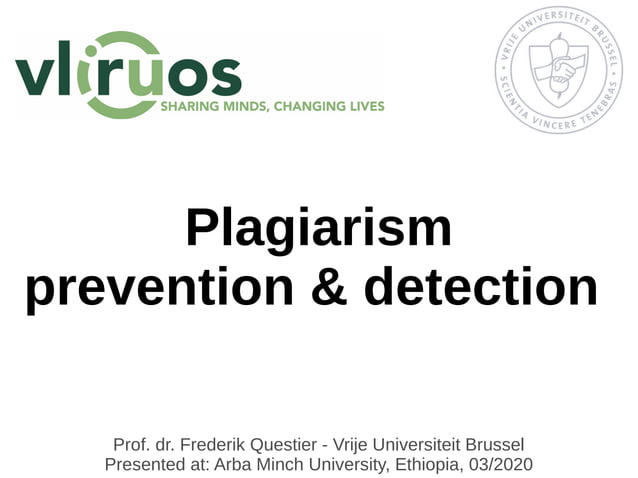 Plagiarism prevention and detection | PPT