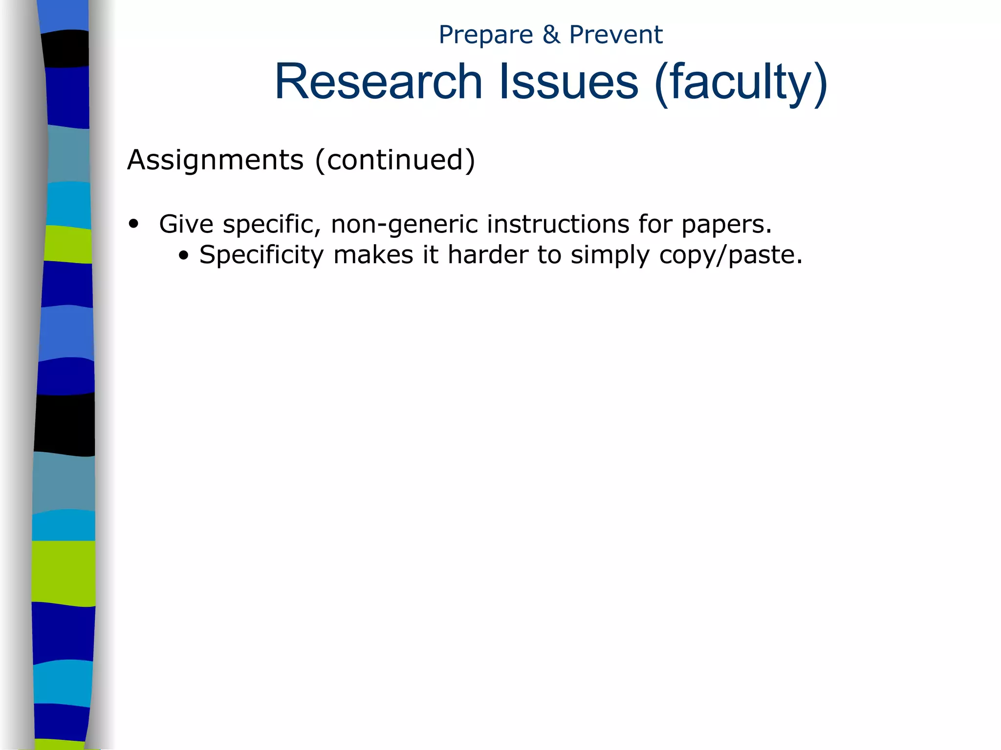Plagiarism Prevention for Research Projects | PPT