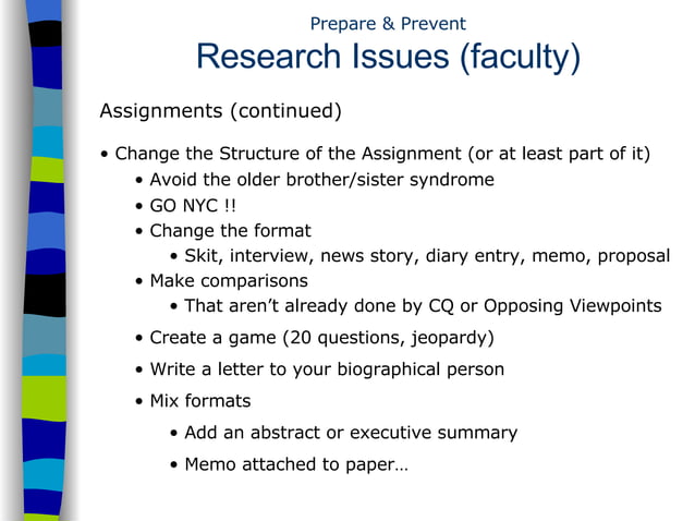 Plagiarism Prevention for Research Projects | PPT