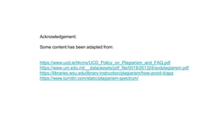 Plagiarism: What it is and how to avoid it | PPTX