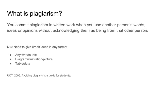 Plagiarism: What it is and how to avoid it | PPTX