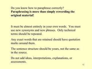 Plagiarism Powerpoint | PPT