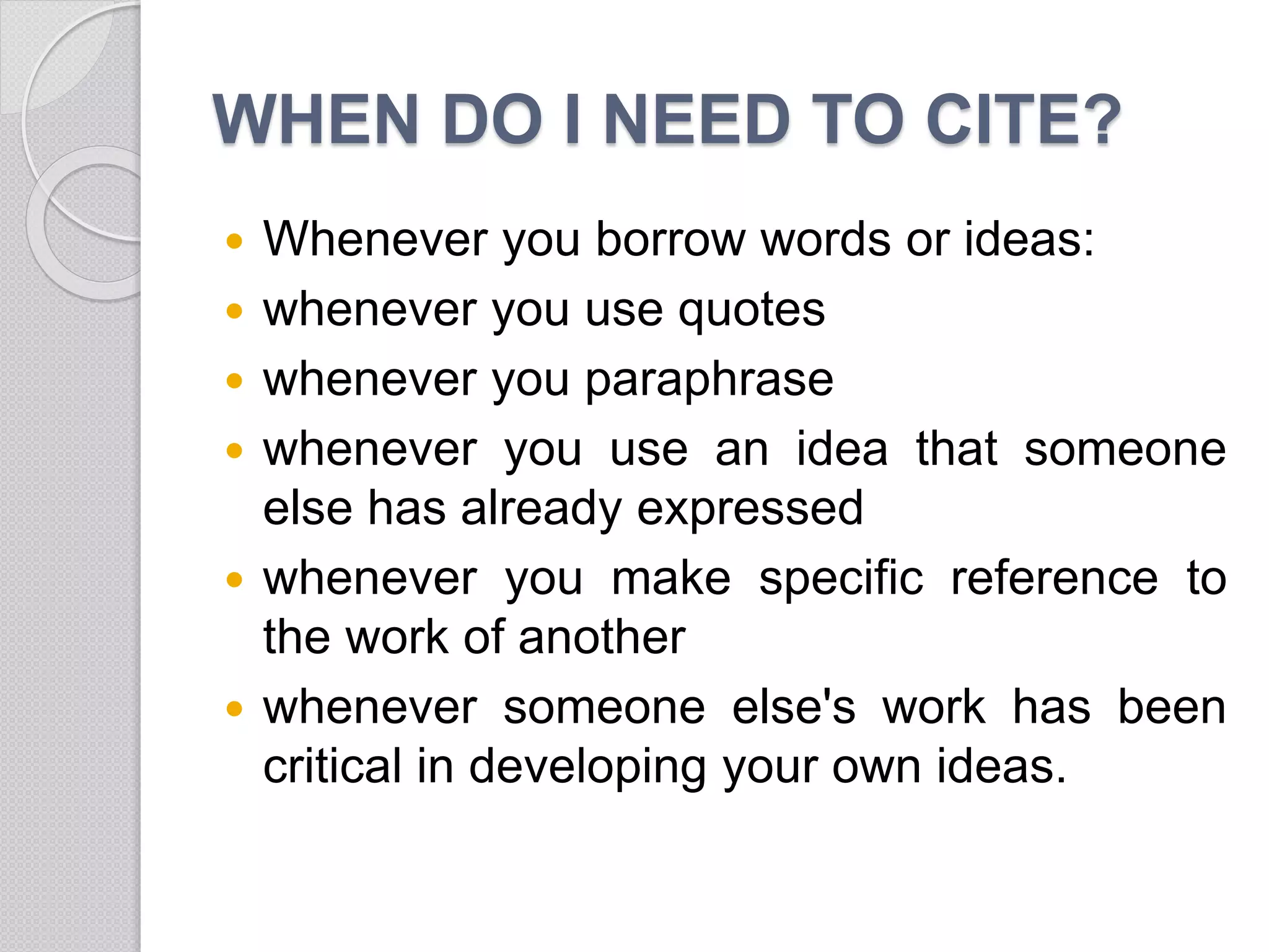 Citation Lesson for Middle and High School Teacher-Librarians | PPTX
