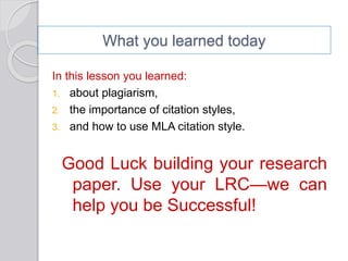 Citation Lesson for Middle and High School Teacher-Librarians | PPTX