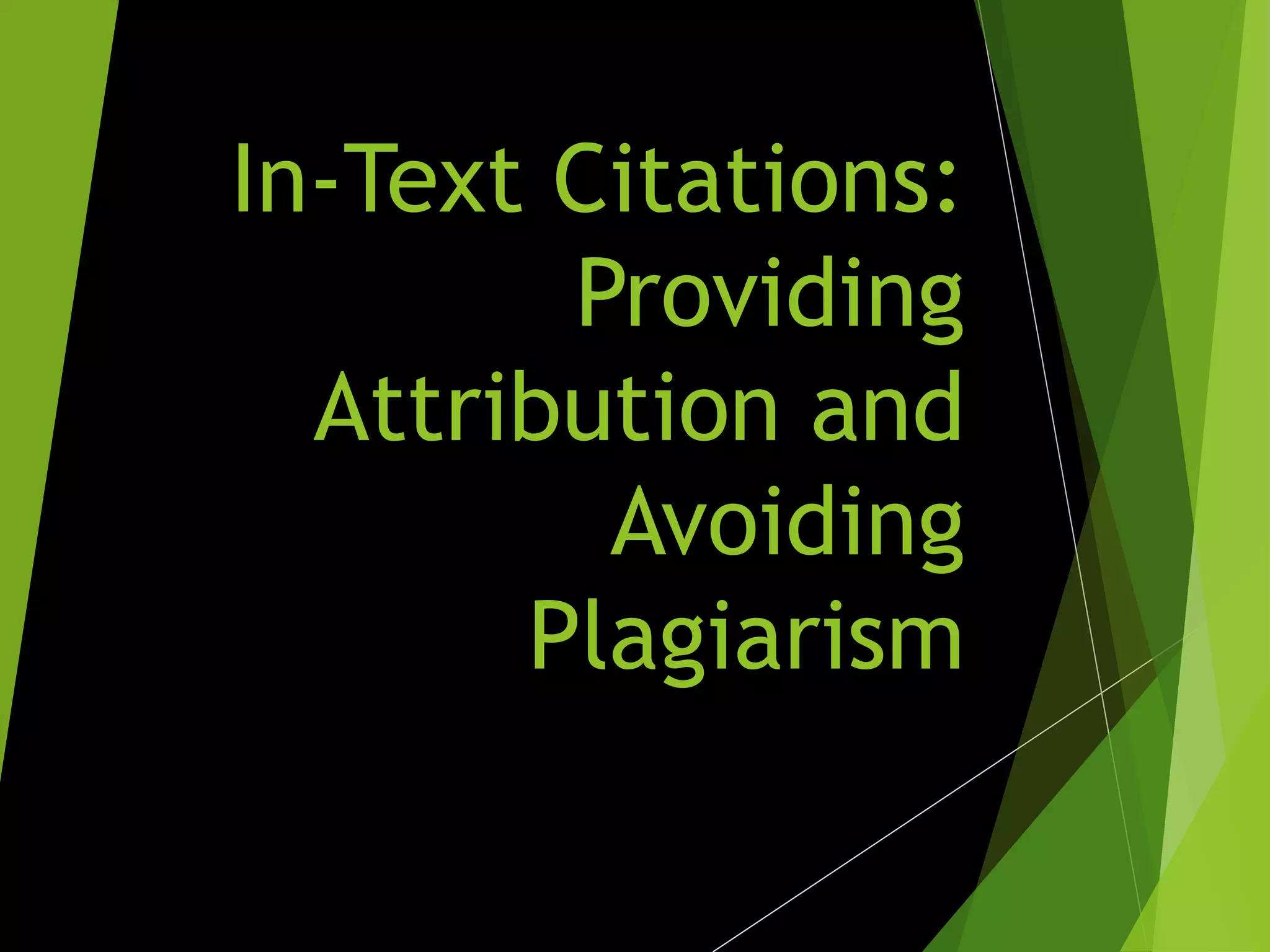 Plagiarism and citations module | PPT