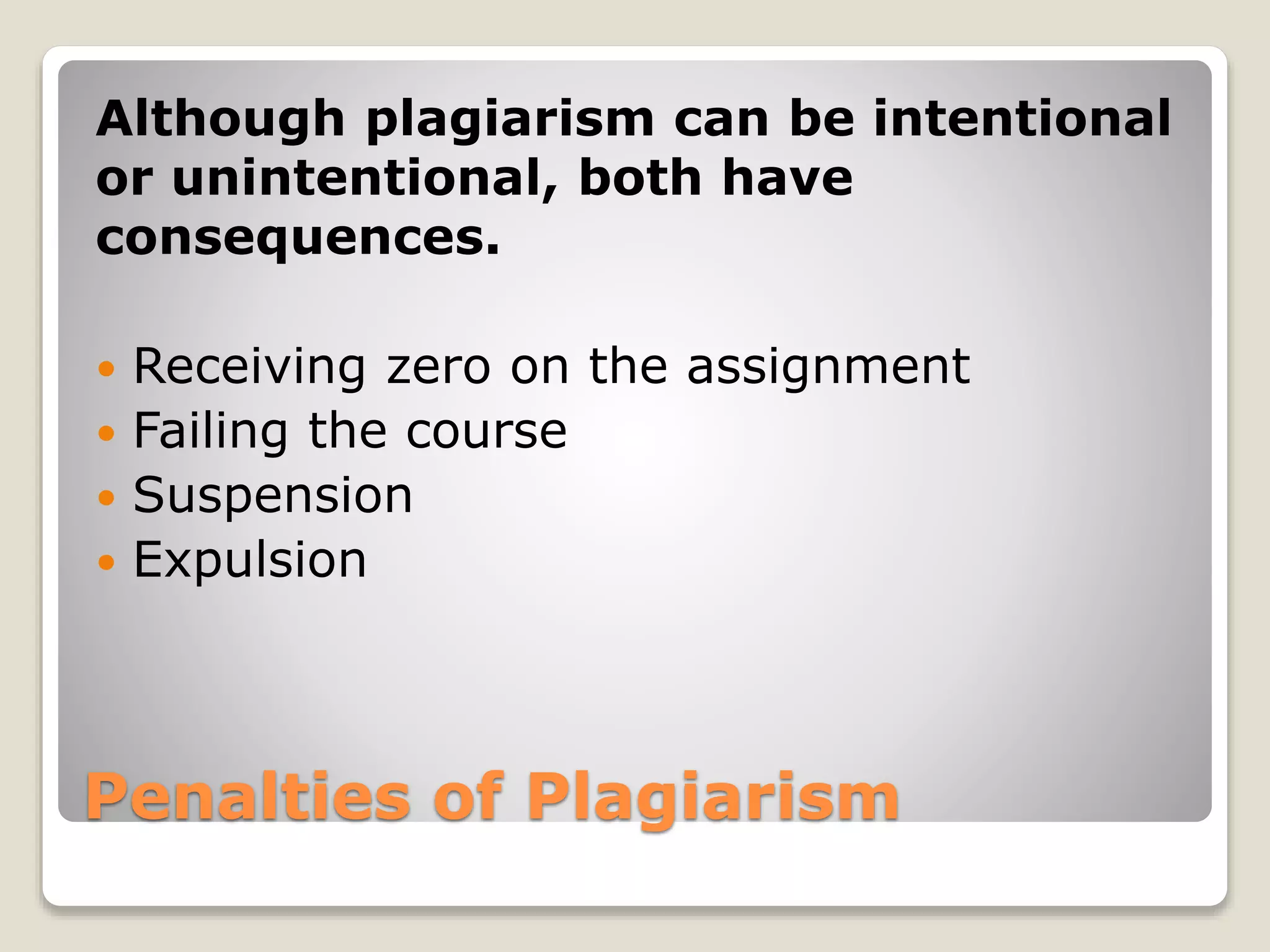 Plagiarism and critical thinking | PPTX