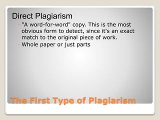 Plagiarism and critical thinking | PPTX