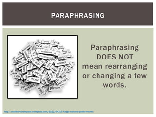 Plagiarism and Paraphrasing | PPTX