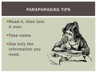 Plagiarism and Paraphrasing | PPTX