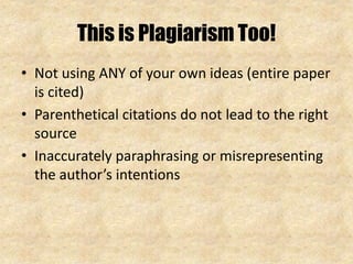 Plagiarism and paraphrasing | PPT