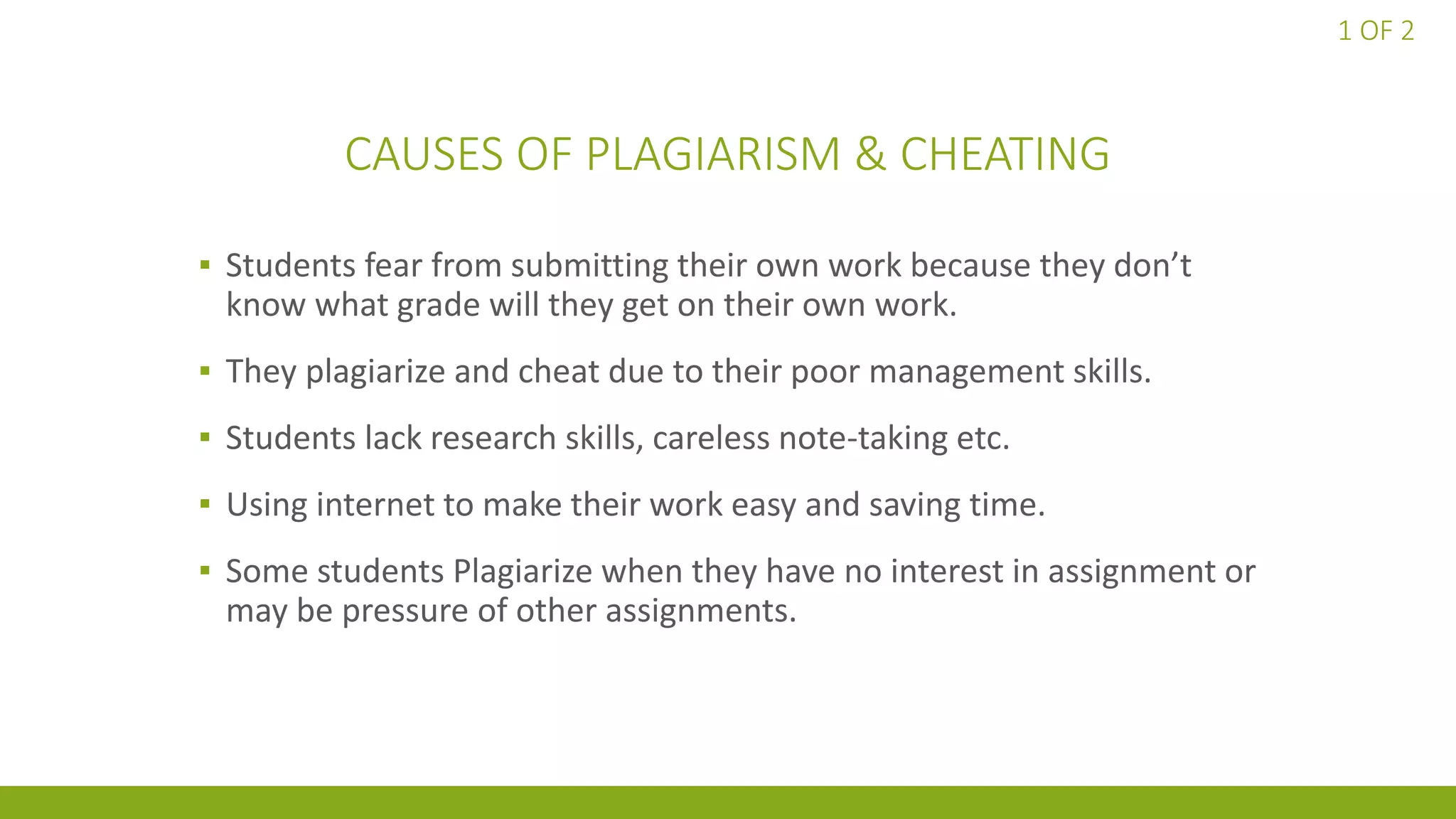 Plagiarism and cheating, Its effects and solutions | PPTX