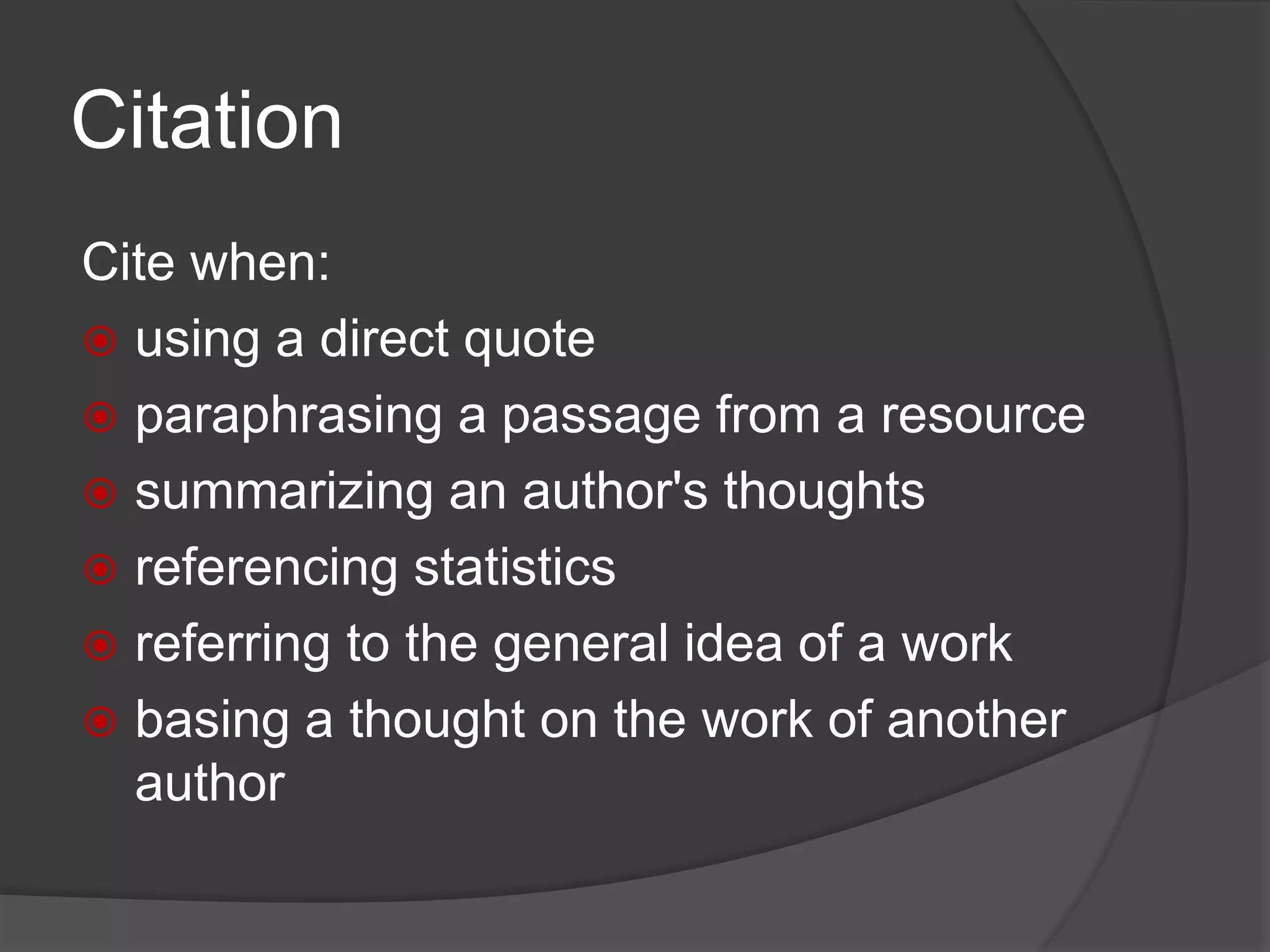 Plagiarism and Citation | PPTX