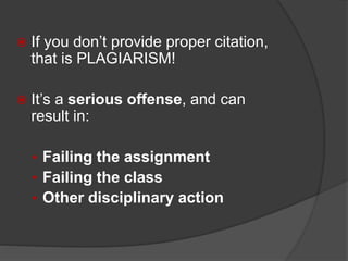 Plagiarism and Citation | PPTX