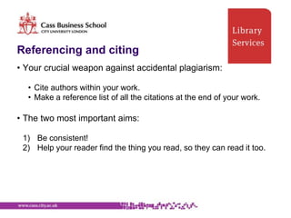 Plagiarism, citing and referencing | PPT