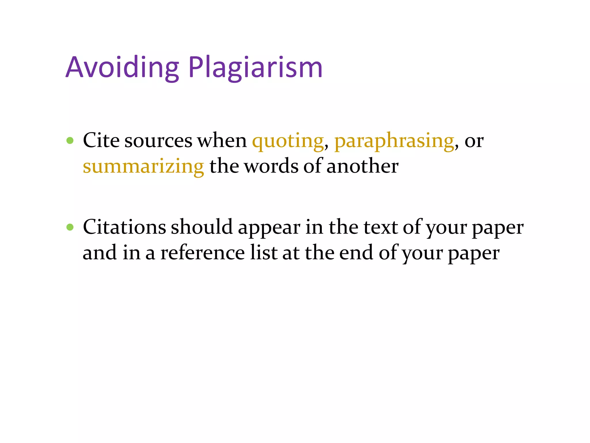 6.Plagiarism & Citing Sources | PPT