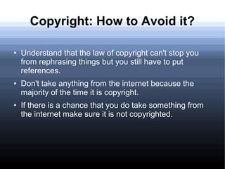 Plagiarism, Copyright, and Netiquette | ODP | Internet for Beginners ...