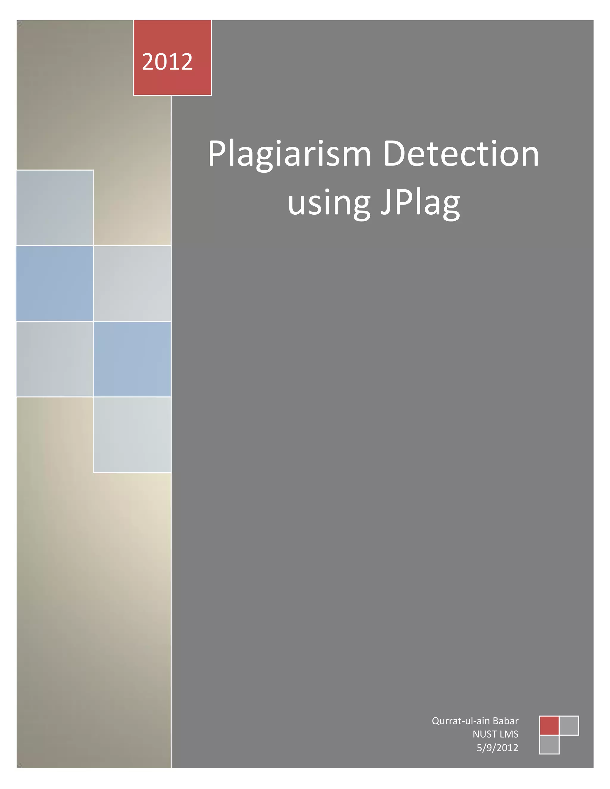 Plagiarism detection of code via j plag | PDF