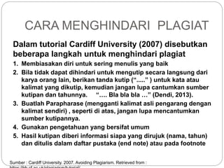 Plagiarisme dalam karya ilmiah | PPT