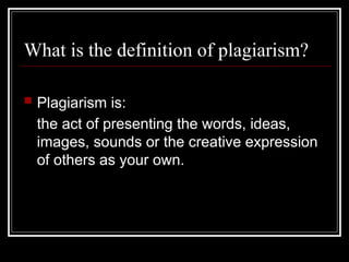Plagiarism & how to avoid Plagiarism. ppt | PPT