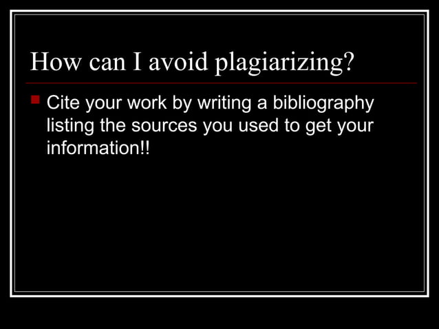 Plagiarism & how to avoid Plagiarism. ppt | PPT