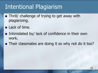 Plagiarism in the classroom pp presentation | PPTX
