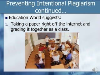 Plagiarism in the classroom pp presentation | PPTX