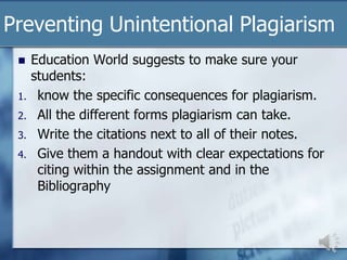 Plagiarism in the classroom pp presentation | PPTX