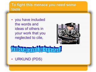 plagiarism Introduction and a brief description of software | PPT