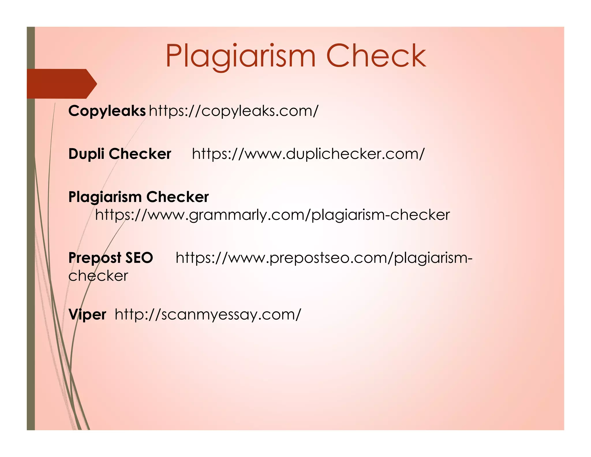 Software tools for checking plagiarism | PDF