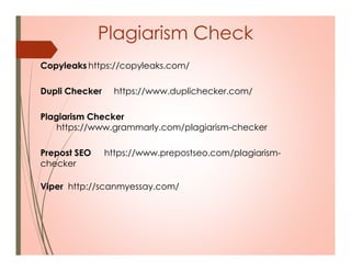 Software tools for checking plagiarism | PDF