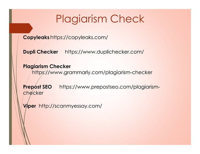 Software tools for checking plagiarism | PDF | Technology & Computing