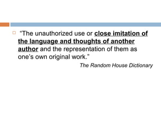 Plagiarism jea15 | PPT