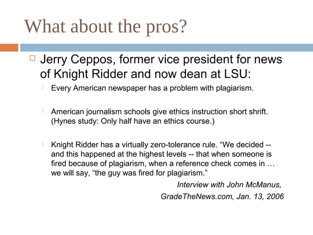 Plagiarism jea15 | PPT