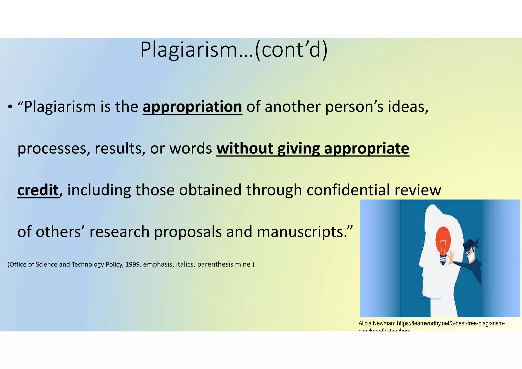 Plagiarism & Reference Management in Scholarly Writing | PDF
