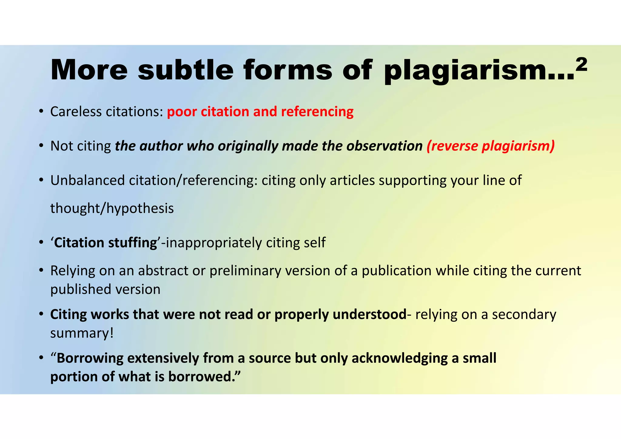 Plagiarism & Reference Management in Scholarly Writing | PDF