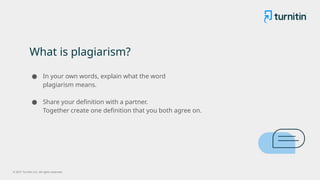 plagiarism lesson presentation - Academic Integrity | PPT
